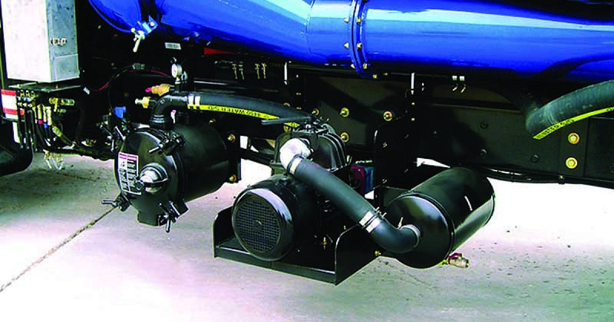 Guzzler vane pump pressure off-load option | Pumper